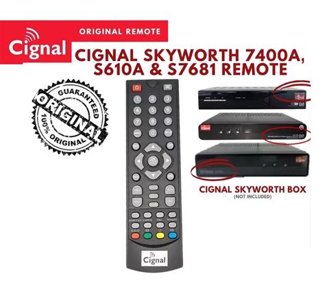 Replacement Cignal Remote Control For CIGNAL HD Box Skyworth HD And Skyworth SD Lazada PH