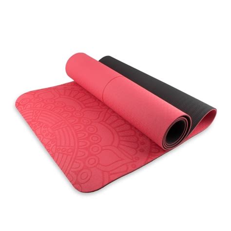 مت یوگا بادي لاين مشکي قرمز 6 ميلي متري Agilinex قیمت و خرید کالا