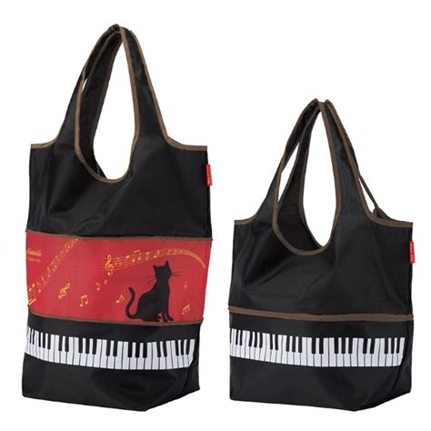 【楽天市場】【取寄品】【取寄時、納期1週間～10日】piano Line のびるエコトートねこ【メール便不可商品】：エイブルマート 【楽譜