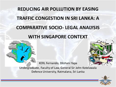 Ppt Reducing Air Pollution By Easing Traffic Congestion In Sri Lankappt