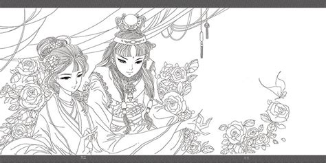 성인을위한 최신 색칠하기 책 선 그리기 책 중국 고대 그림 회화 예술 책 빨간 저택의 꿈 그리기 책