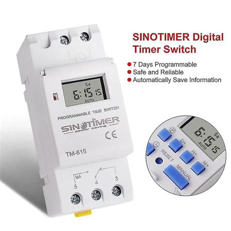 Electronic Weekly 7 Days Programmable Digital Industrial Time Switch Relay Timer Control Ac 220v