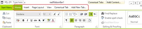structure winforms ribbonbar control telerik ui for winforms