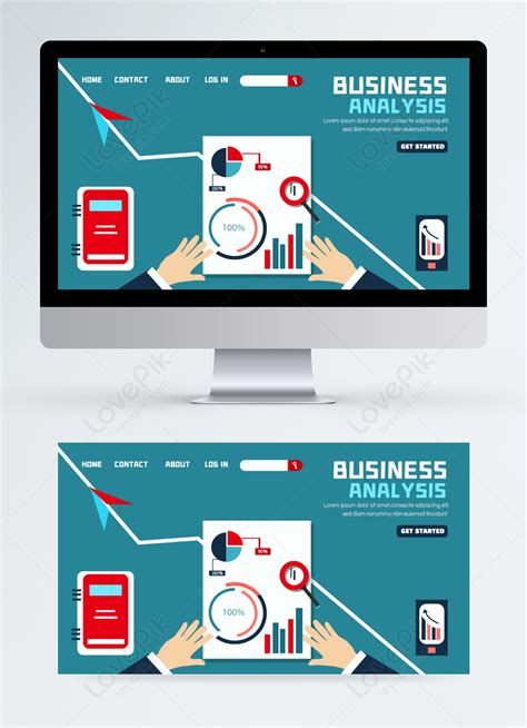 Business Data Analysis Landing Page Banner Data Report Form Template Imagepicture Free Download