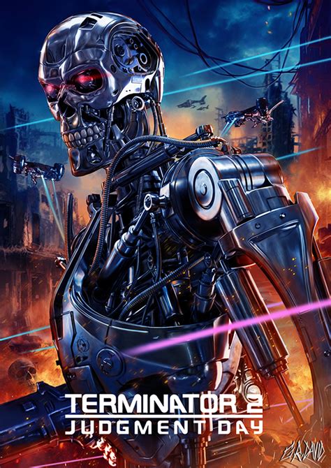 Terminator 2 Judgment Day Poster By G R David