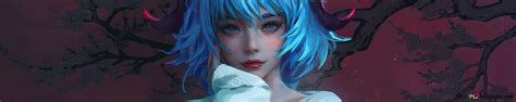 Cute Blue Haired Fantasy Girl 4k Wallpaper Download