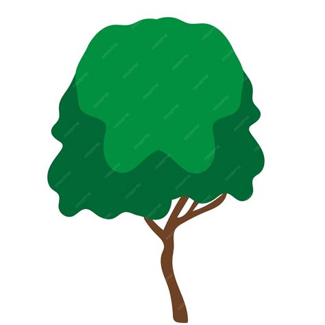 Premium Vector Simple Tree In Vector Design Element In Flat Style Object For Landscape Tree