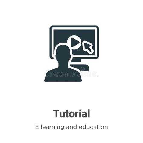 Tutorial Vector Icon On White Background Flat Vector Tutorial Icon