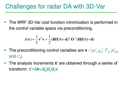 Ppt Doppler Radar Data Assimilation With Wrf Var Powerpoint Presentation Id4174636