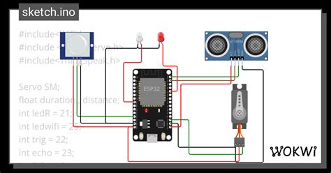 Pirultrasonicservomotor Copy1 Wokwi Esp32 Stm32 Arduino Simulator