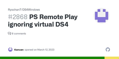 PS Remote Play Ignoring Virtual DS4 Issue 2868 Ryochan7 DS4Windows