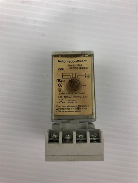 Automation Direct 750 2c 120a Relay With Dayton Base 5x852n Metal Logics Inc