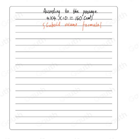 Solved The Diagram Shows A Square Based Cuboid Work Out The Volume Of The Cuboid State The