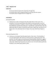 Lab Triangle Test 1 Pdf TOPIC TRIANGLE TEST OBJECTIVE The Babes Able To Explained