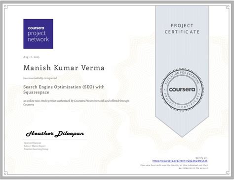 Manish Kumar Verma On Linkedin Coursera