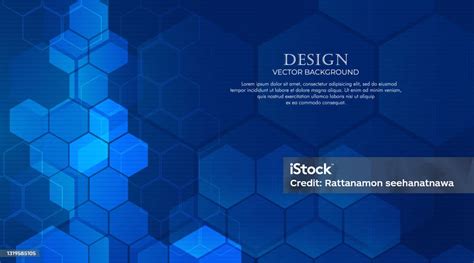 벡터 블루 육각형 패턴 개념 간단한 육각형 요소와 기하학적 추상적 배경 의료 기술 또는 과학 디자인 벡터 일러스트레이션 배경 주제에 대한 스톡 벡터 아트 및 기타 이미지