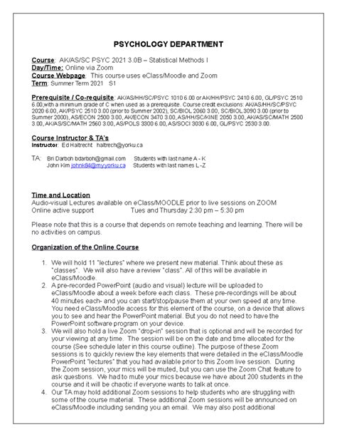 Psyc2021 B Su2021 Psychology Department Course Akassc Psyc 2021 3