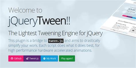 JQueryTween Lightweight Animation JQuery Plugin Bypeople