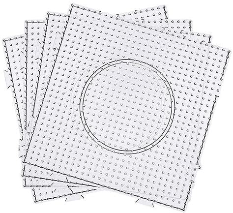 Handw 4pcs 5mm Fuse Beads Boards Large Clear Pegboards Kits With T 4