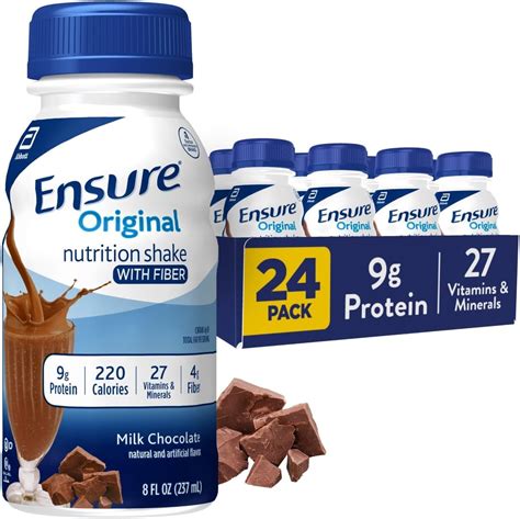 Ensure Original Milk Chocolate Nutrition Shake With Fiber Small Meal