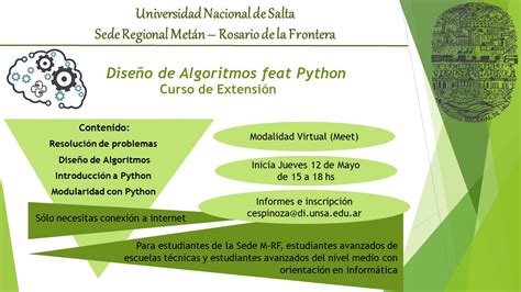 Curso De ExtensiÓn DiseÑo De Algoritmos Feat Python Sede Regional