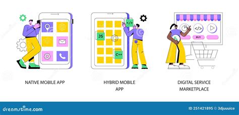 Software Application Abstract Concept Vector Illustrations Stock