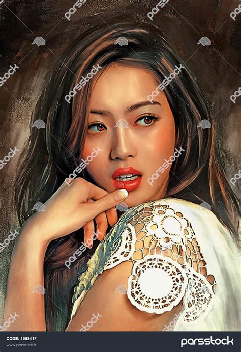 دختر چینی با موهای قهوه ای 1608417