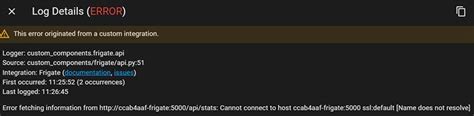 Failed To Connect Another One · Issue 360 · Blakeblackshear Frigate Hass Integration · Github
