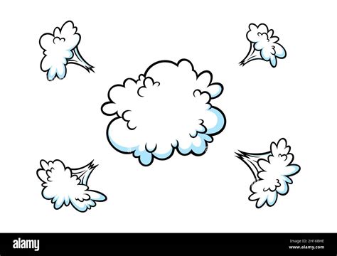 Comic Explosion Smoke Effect Puff And Boom Cloud For Surprising And