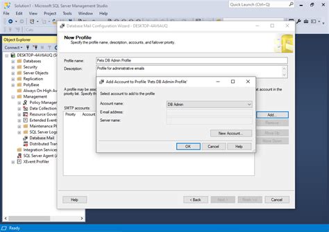 create a database mail profile ssms