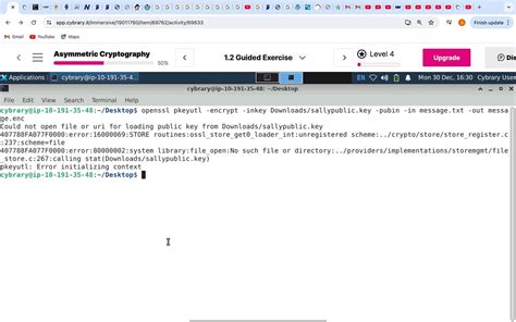 Asymmetric Cryptography1 2 Guided Exercise It And Cybersecurity Foundations Cybrary