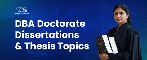 Dissertation And Thesis Topics For A Dba Doctorate Program