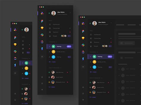 Sidebar Navigation Dark Theme By Fatemeh Golivari On Dribbble