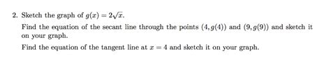 Solved Sketch The Graph Of G X Squareroot X Find The Chegg Com