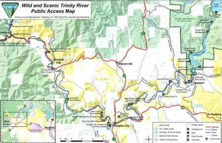 Wild And Scenic Trinity River Public Access Map Bureau Of Land Management