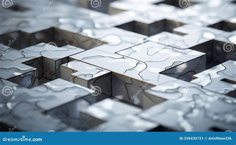 Intricate Interlocking Puzzle Pieces Abstract Photography Stock Illustration Illustration Of