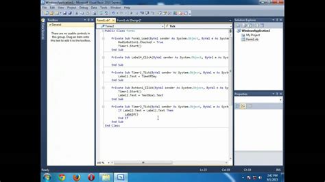 how to make an advance alarm clock using visual basic any version