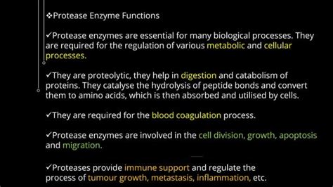 Protease Enzyme Pptx Chemistry Science