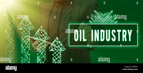 Handwriting Text Oil Industry Word Written On Exploration Extraction Refining Marketing