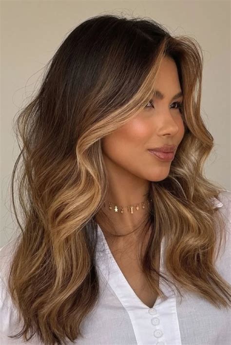 17 Face Framing Highlights Honey Blonde Money Piece On Light Brown Hair