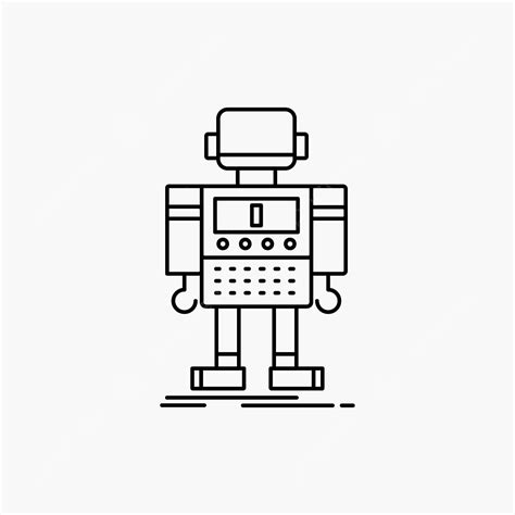 Autonomous Machine Robot Robotic Technology Line Icon Vecto Appliance Black Circle Png And