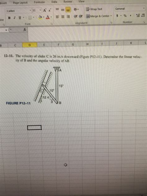 Solved The Velocity Of Slider C Is In S Downward Figure Chegg