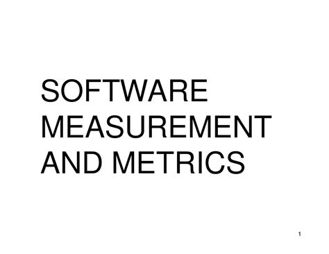 Se U3 Part2 Software Engineering Ppt Notes Software Measurement And
