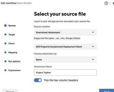 Update Dropdown Using Data Shuttle Without Excel — Smartsheet Community