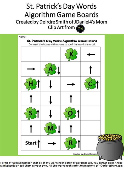 Offline Coding Academy St Patricks Day Words On Algorithm Game
