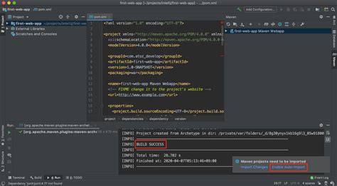 intellij java 웹 개발 환경 구축 방법 maven tomcat