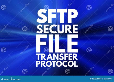 SFTP Secure File Transfer Protocol Acronym Technology Concept Background Stock Illustration