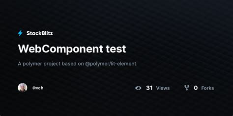 webcomponent test stackblitz