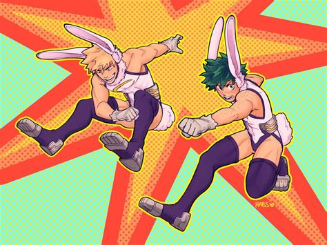 Midoriya Izuku Mirko And Bakugou Katsuki Boku No Hero Academia