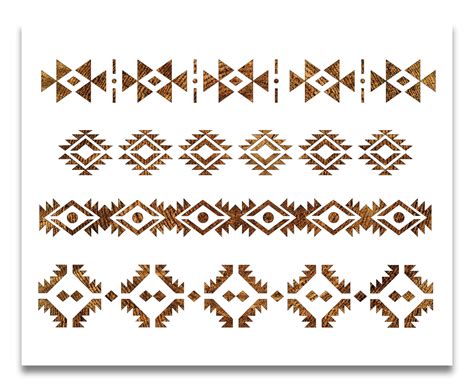 Easy Aztec Patterns To Draw 3 Pcs Aztec Wall Decor Western Wood Wall